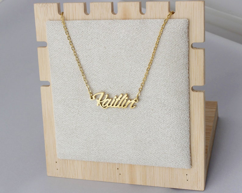 Personalized Name Necklace, Engraved Any Name Necklace, Gold Plated ...