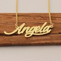 Personalized Name Necklace, Name Necklace With Birth Flower, Custom ...