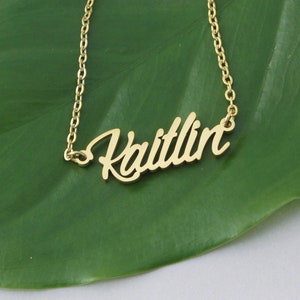 Custom Name Necklace, Sam Nameplate Necklace, Personalized Letter Name ...