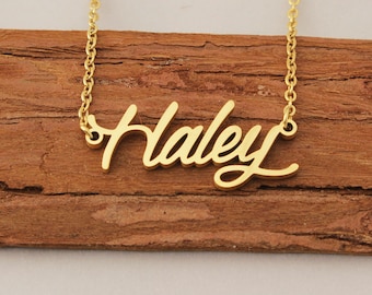 Name Haley Necklace - Etsy