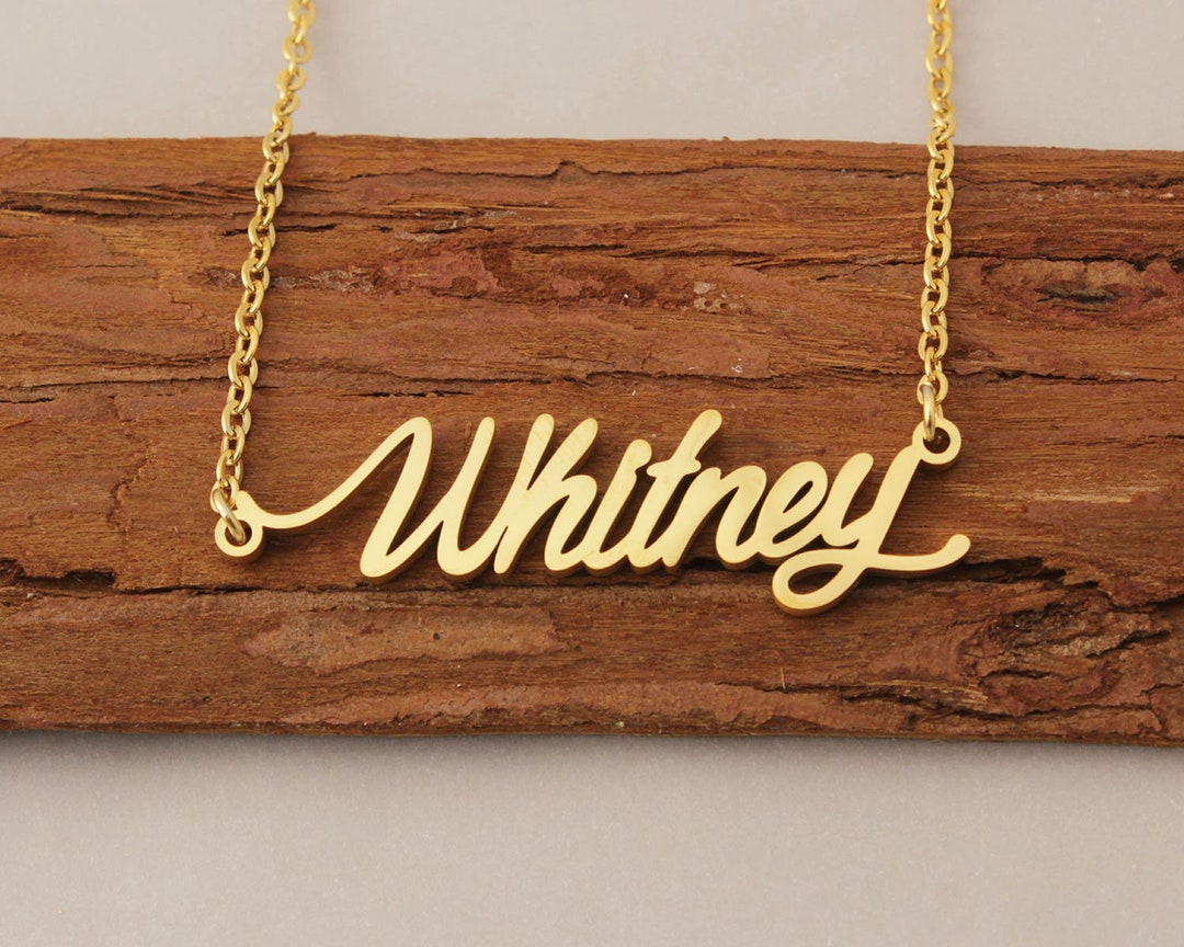 Whitney Name Necklace, Personalized Necklace, Custom Initial Necklace ...