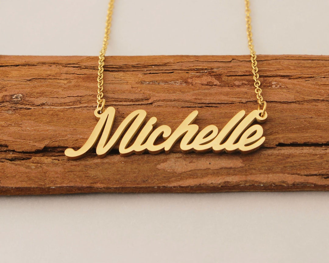 Name Necklace, Custom Initial Necklace, Engraved Your Name on Necklace ...