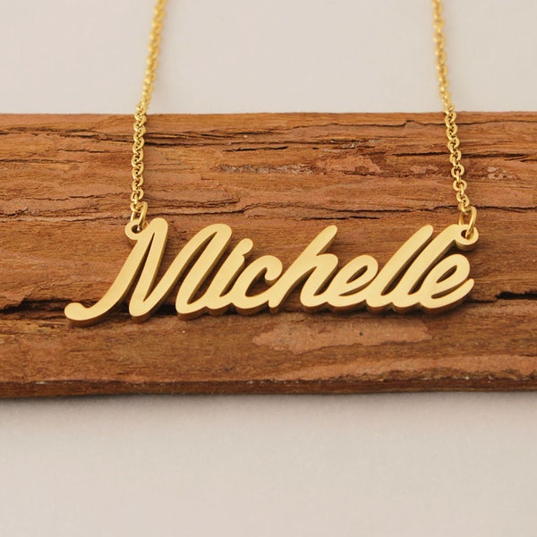 Michelle Name Necklace - Etsy