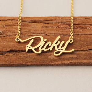 Name Necklace, Custom Ricky Name Necklace, Personalized Necklaces for ...