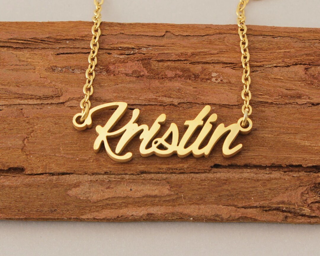 Kristin Name Necklace, Personalized Necklace, Letter Name Jewelry ...