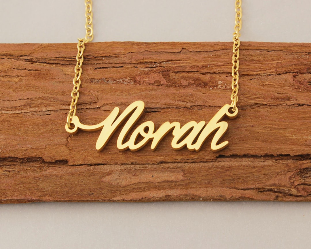 Norah Name Necklace, Personalized Necklace, Custom Initial Necklace ...