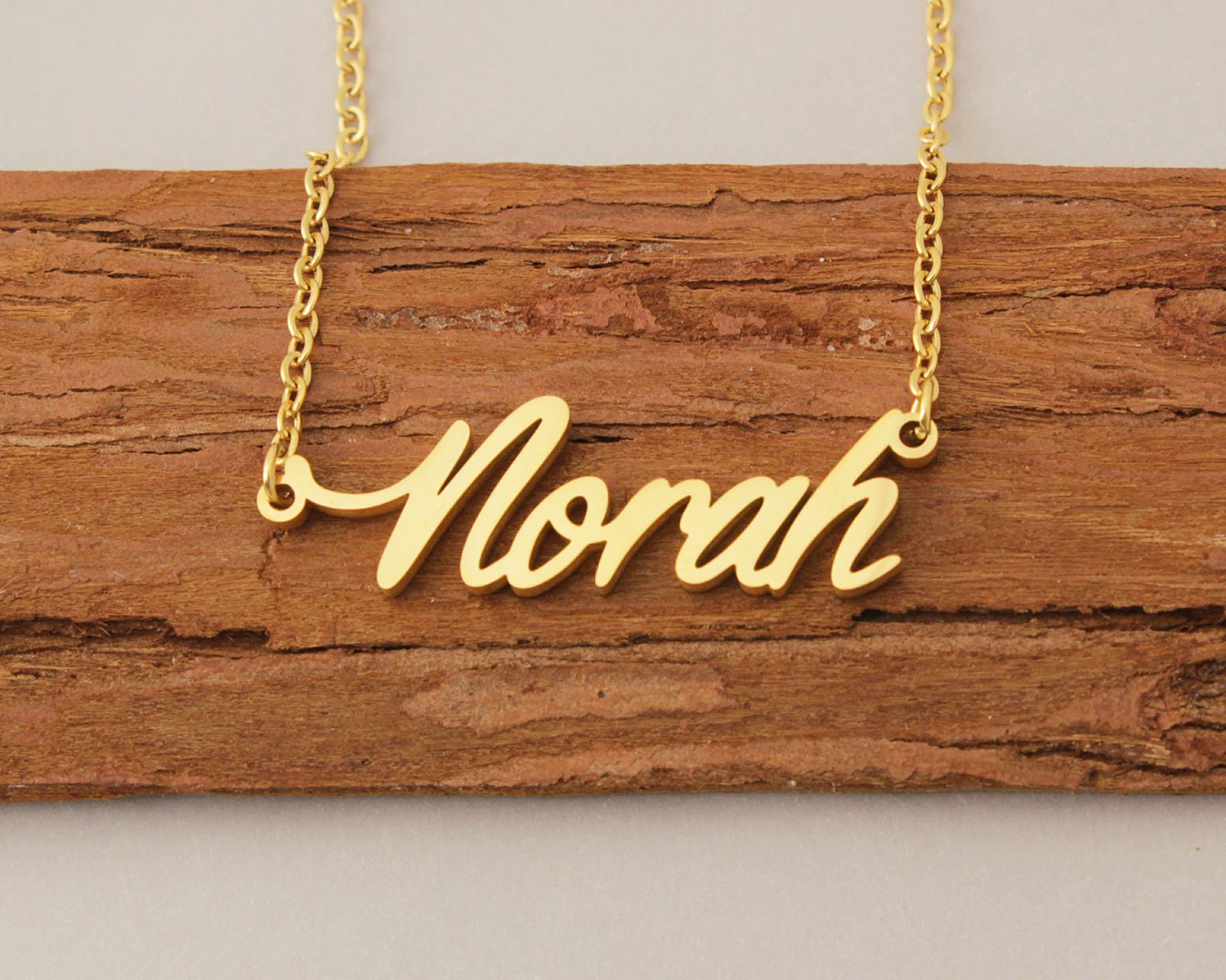 Norah Name Necklace, Personalized Necklace, Custom Initial Necklace ...