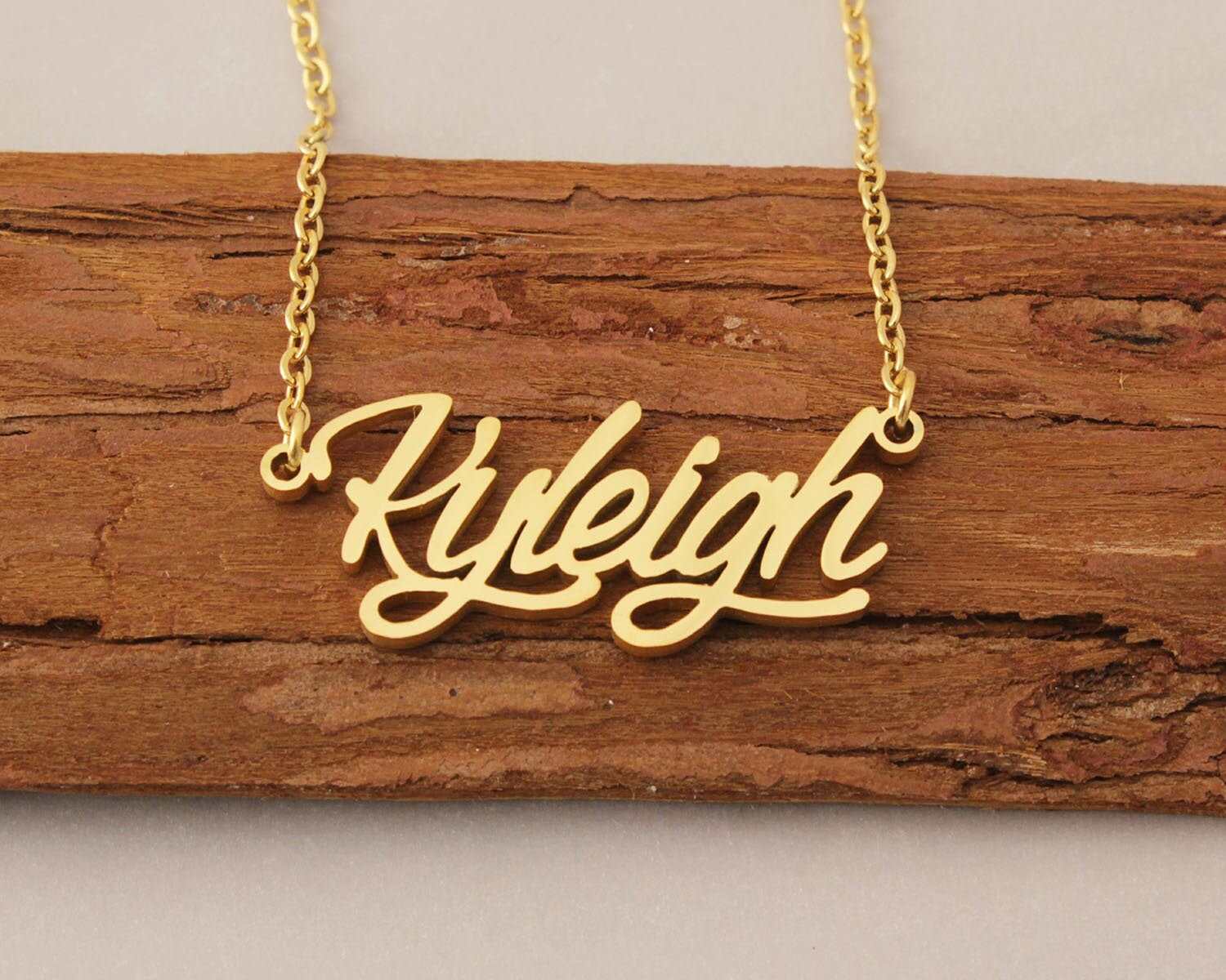 Name Necklace Custom Kyleigh Name Necklace Name Necklace - Etsy UK
