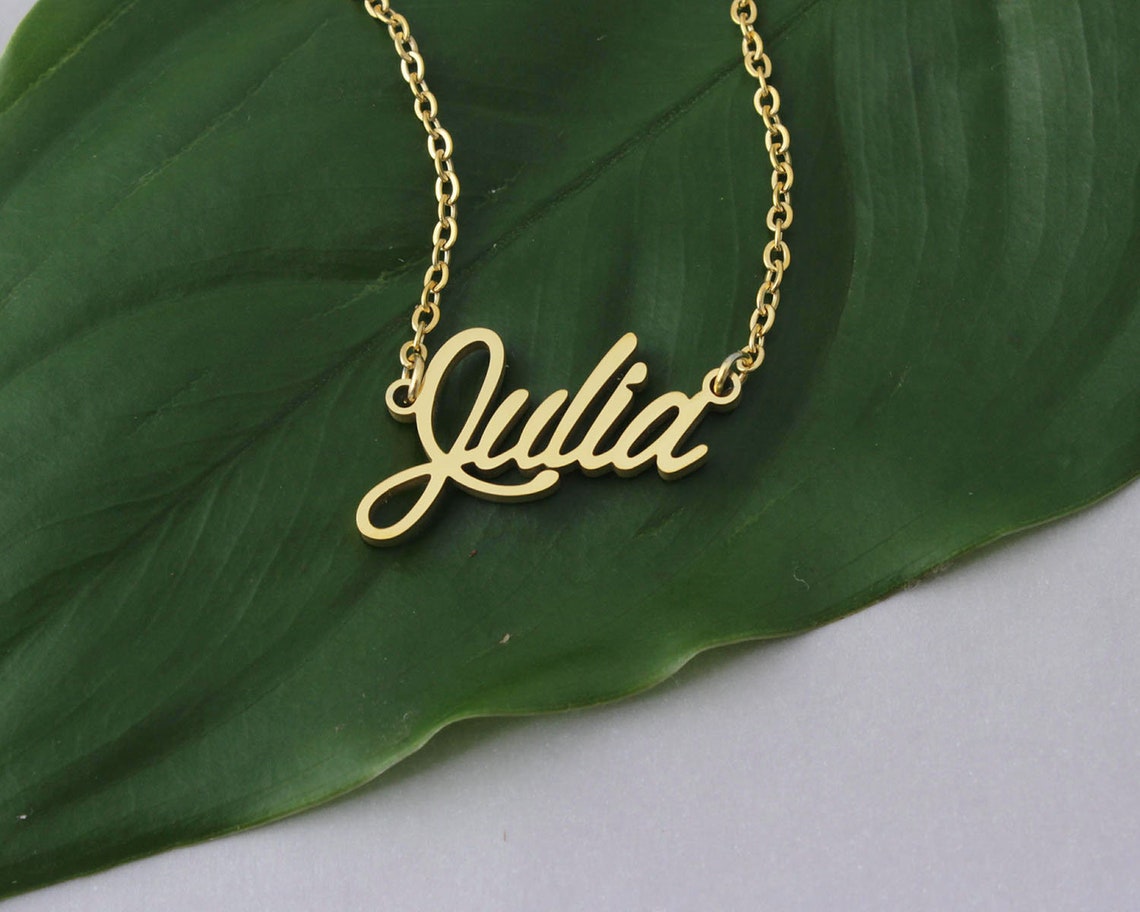 Name Necklace Custom Joey Name Necklace Initial Necklace | Etsy