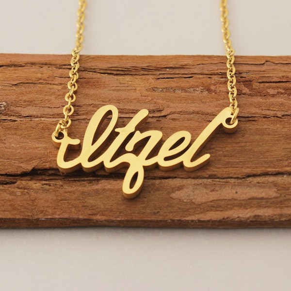 Gold Letter Necklace - Etsy