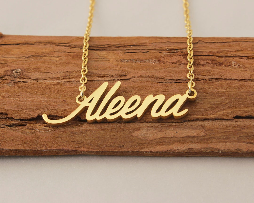Name Necklace, Custom Name Necklace, Personalized Nameplate Necklace ...