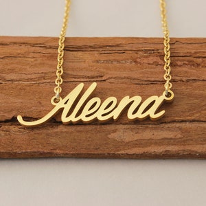 Name Necklace, Custom Name Necklace, Personalized Nameplate Necklace ...