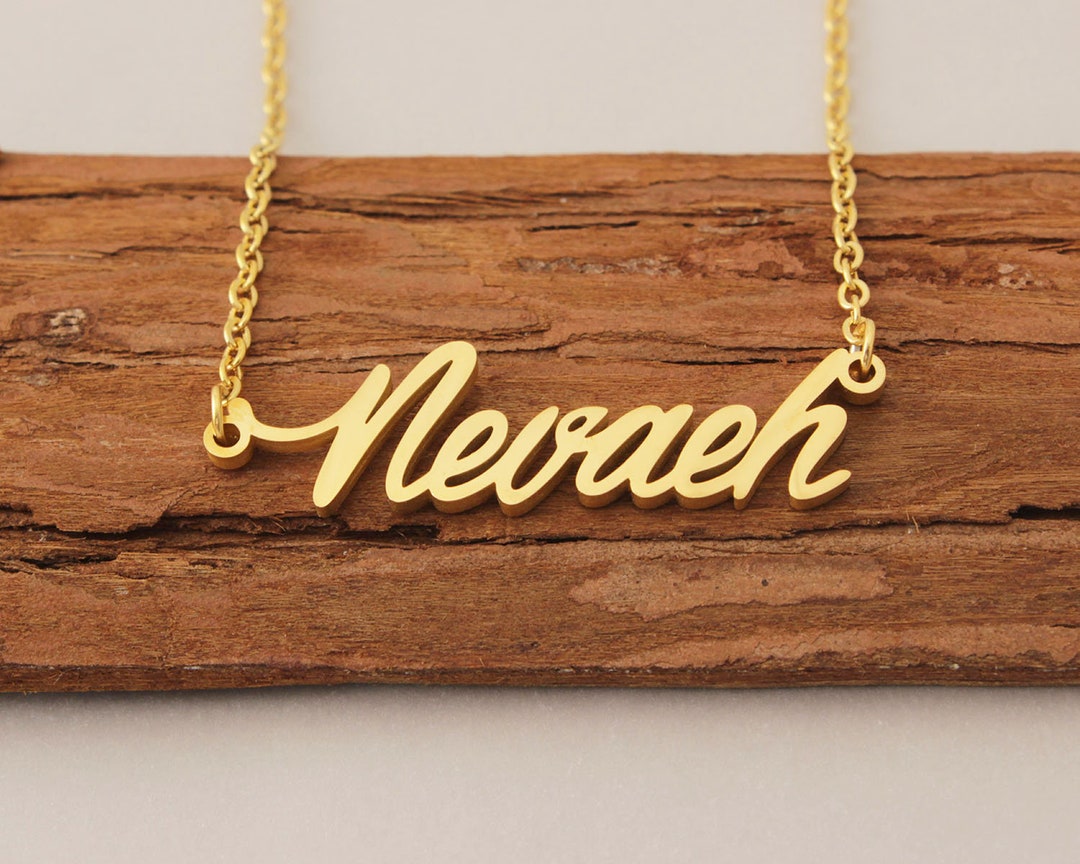Nevaeh Name Necklace, Personalized Necklace, Customized Kids Necklace ...