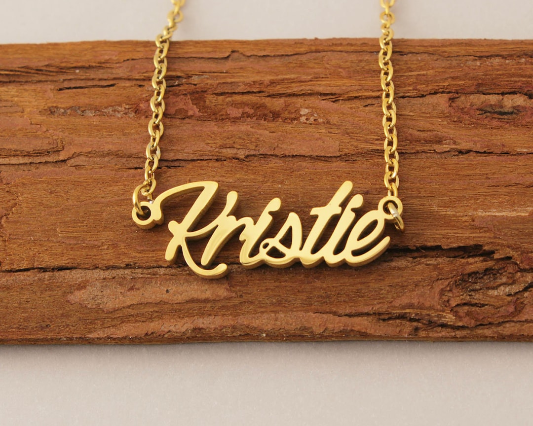 Name Necklace, Custom Kristie Name Necklace, Personalized Name Necklace ...