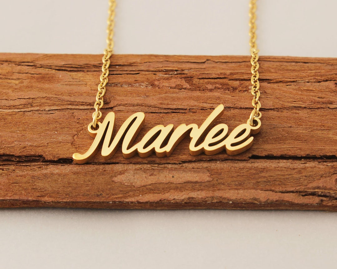 Name Necklace, Custom Marlee Name Necklace, Necklaces for Women ...