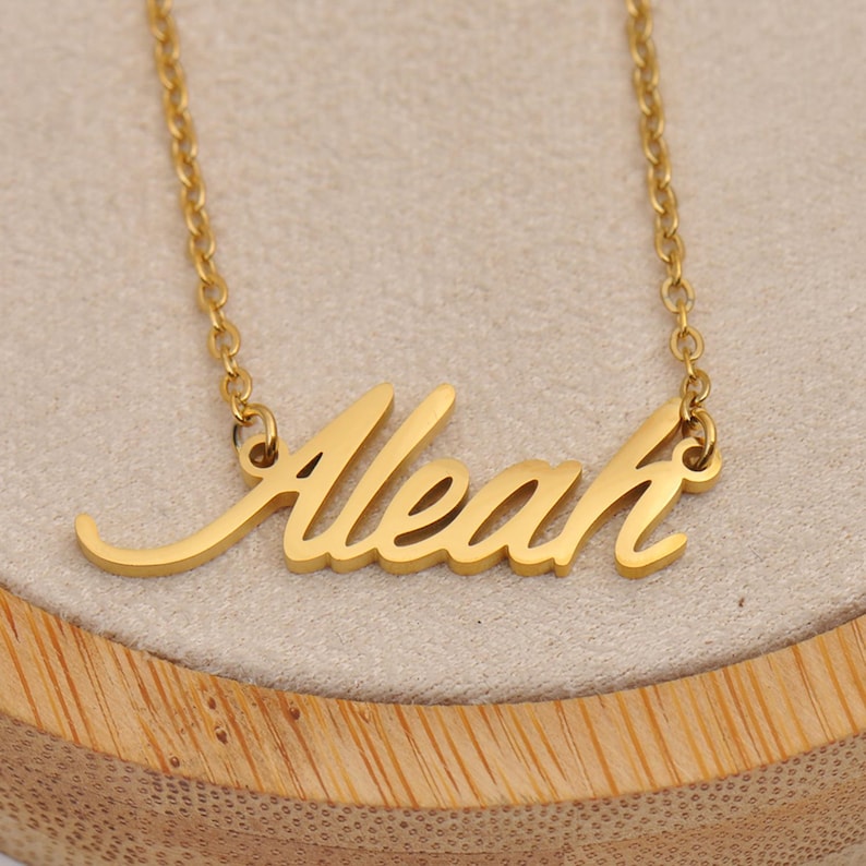 Name Necklace, Custom Letter Necklace, Aleah Pendant Necklace ...