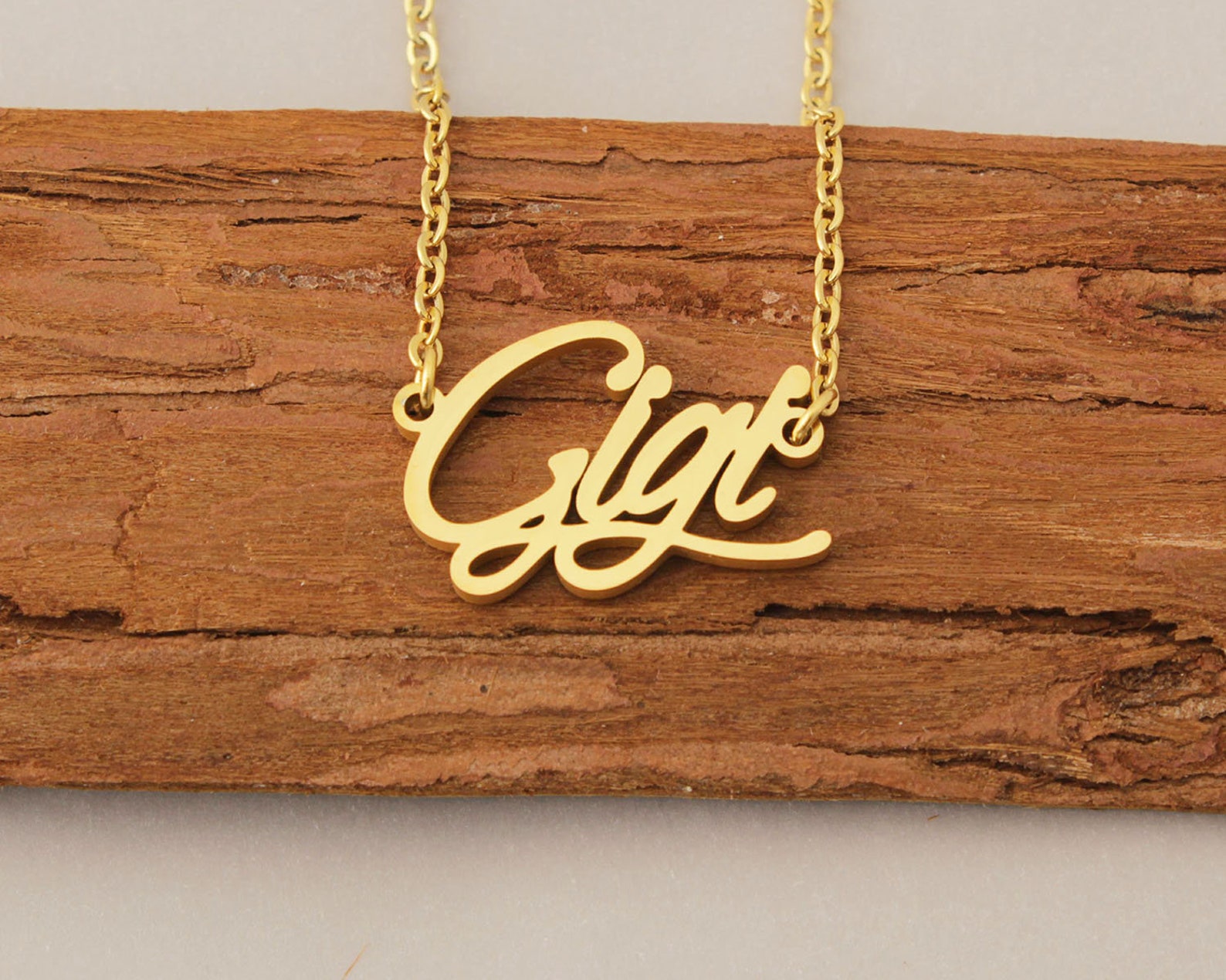 Custom Name Necklace, Gigi Nameplate Necklace, Personalized Girls ...