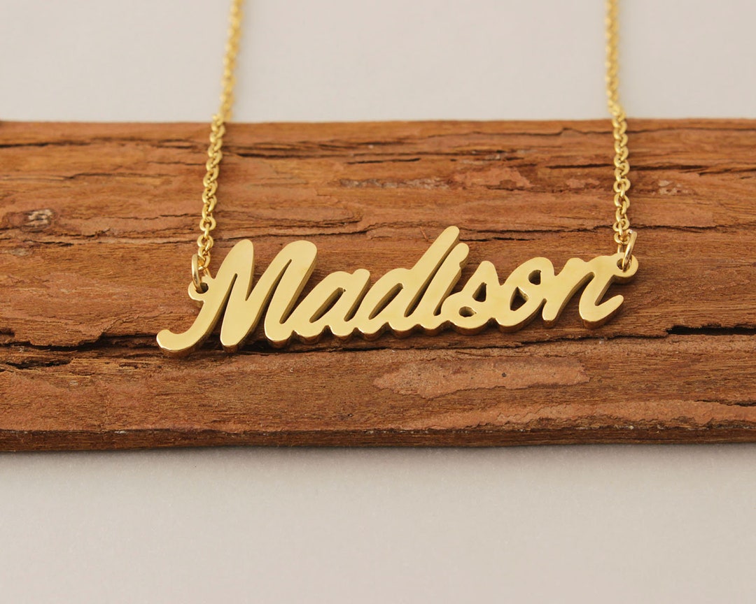 Name Necklace, Custom Name Necklace for Madison, Personalized Name ...