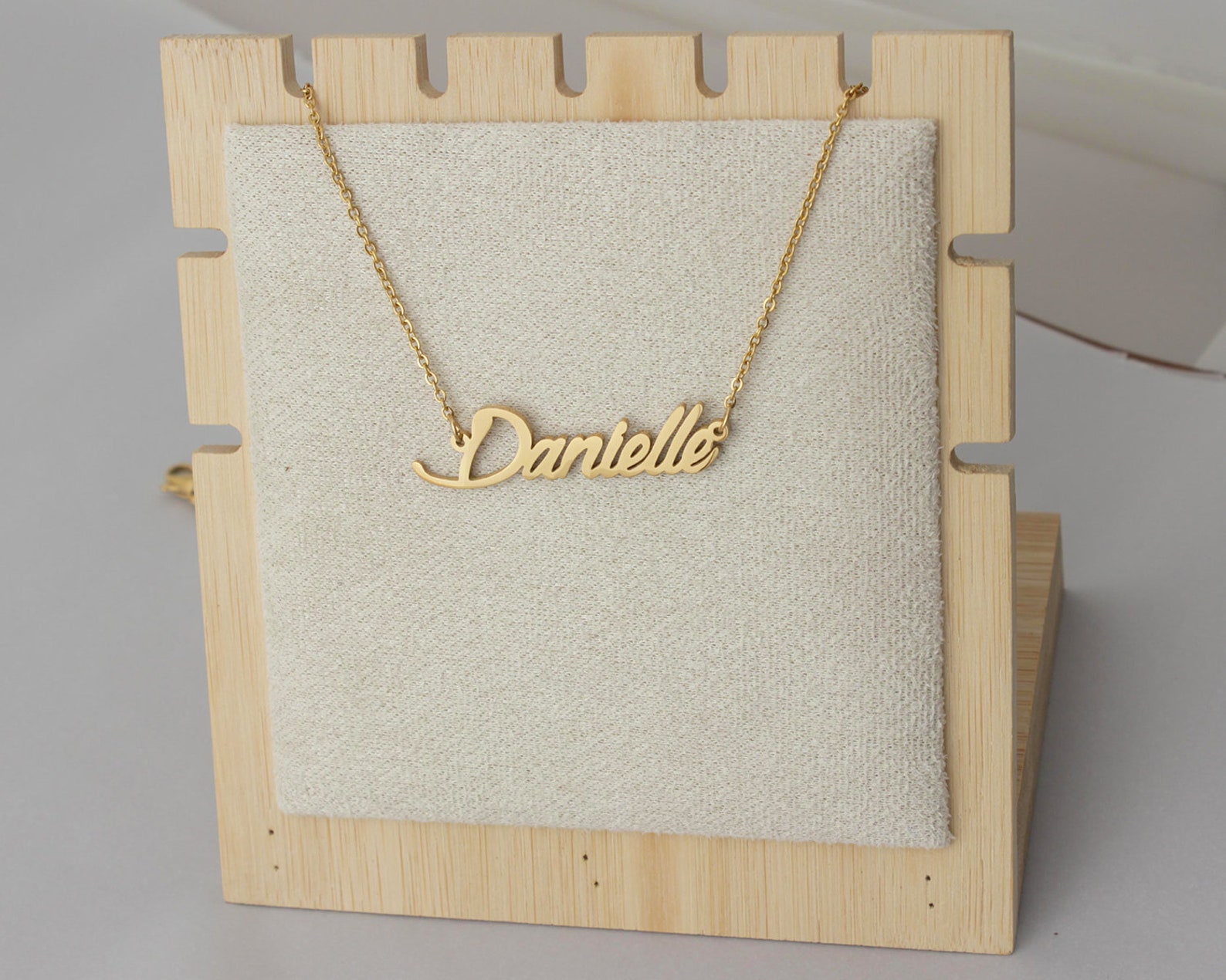 Danielle Name Necklace Personalized Initial Necklace | Etsy