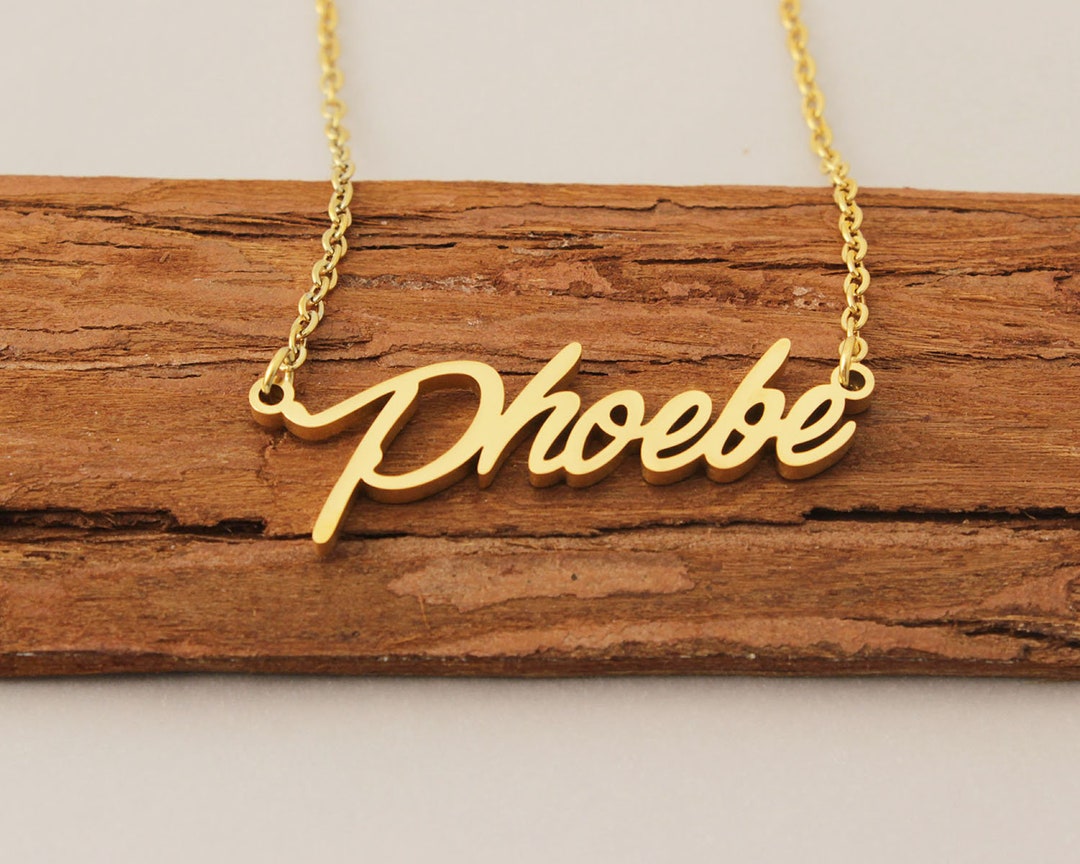 Phoebe Name Necklace, Custom Name Jewelry, Couples Necklace ...