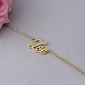 Name Necklace, Zoe Initial Name Necklace, Custom Jewelry With Gold ...