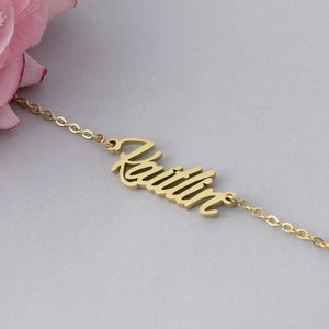 Custom Name Necklace, Sam Nameplate Necklace, Personalized Letter Name ...