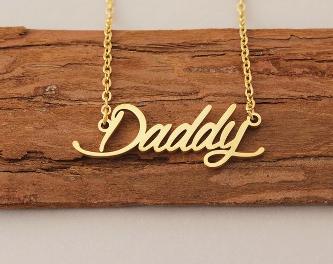 Custom Name Necklace, Shania Name Necklace Gold, Cursive Any Name on ...