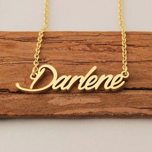 Darlene Name Necklace, Custom Name Necklace Gold, Initial Necklaces for ...