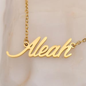 Name Necklace, Custom Letter Necklace, Aleah Pendant Necklace ...