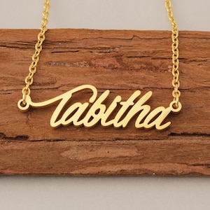 Name Necklace, Custom Name Necklace, Minimalist Necklace for Tabitha ...