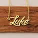 Custom Name Necklace, Sam Nameplate Necklace, Personalized Letter Name ...
