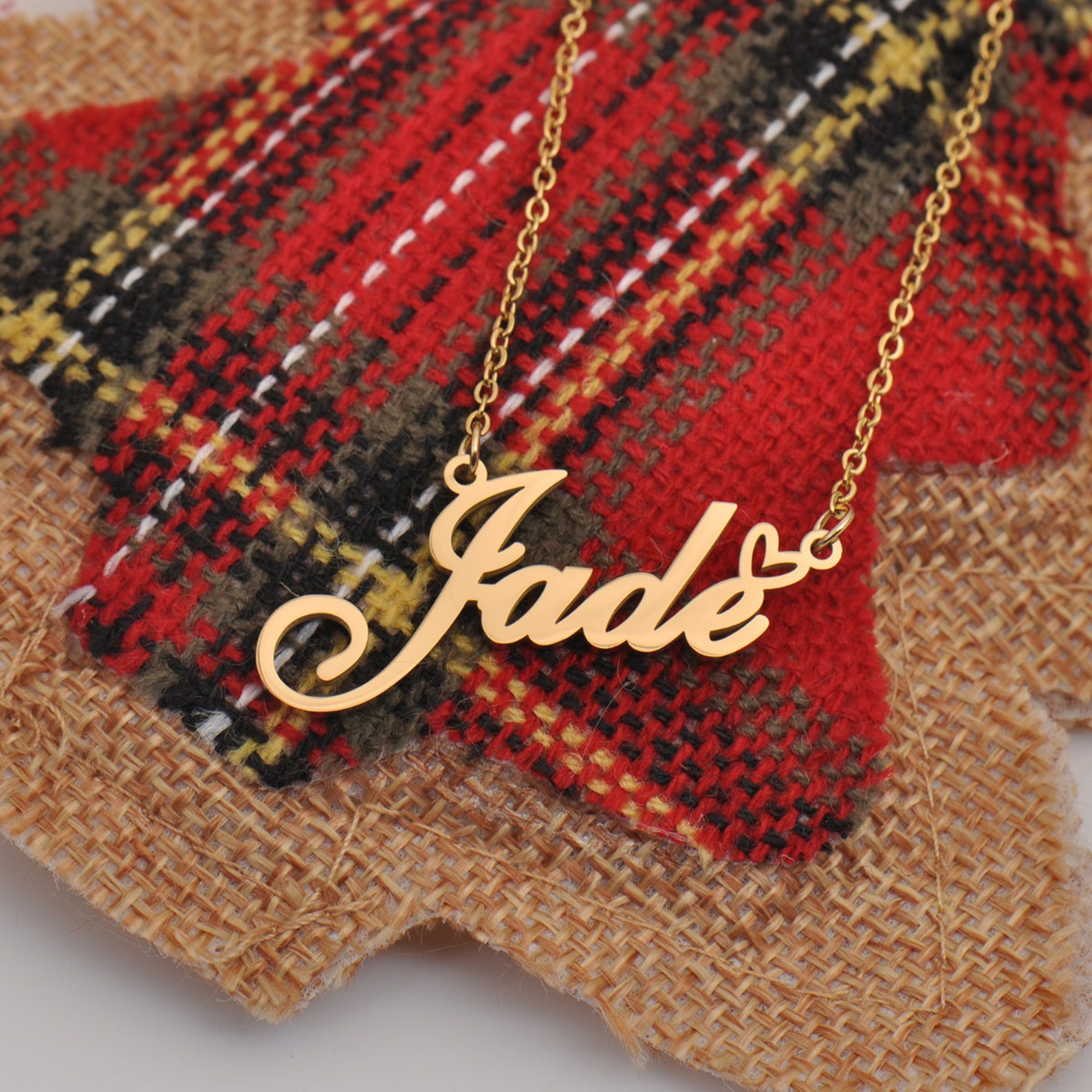 Tiff Name Neckalce 18K Gold Plated Name Necklace Best Friend - Etsy