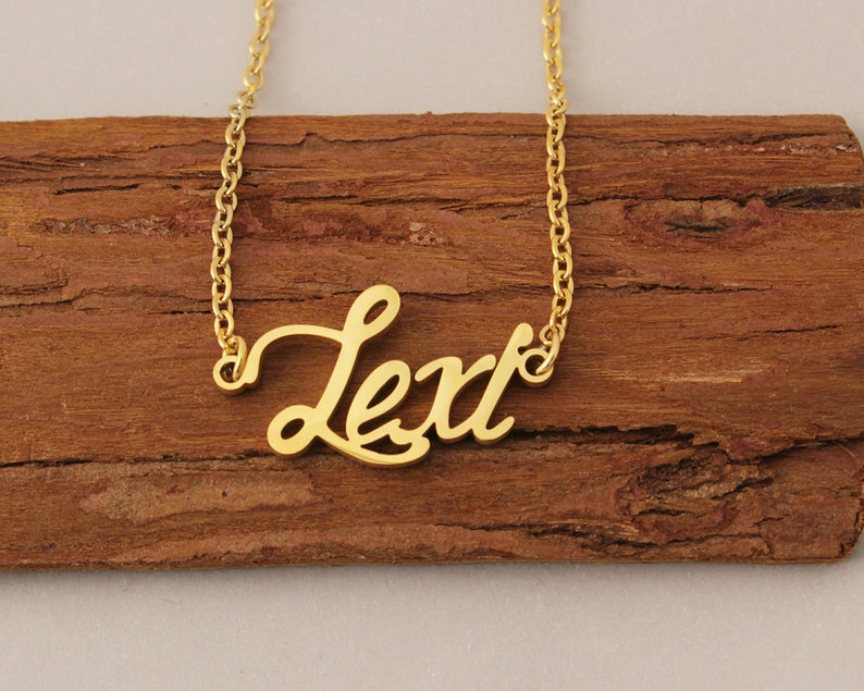 Lexi Name Necklace Custom Initial Necklace Personalized - Etsy