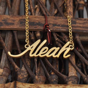 Name Necklace, Custom Letter Necklace, Aleah Pendant Necklace ...