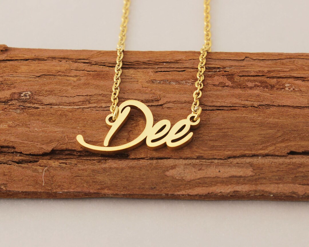 Name Necklace, Custom Name Necklace Dee, Minimalist Necklace ...