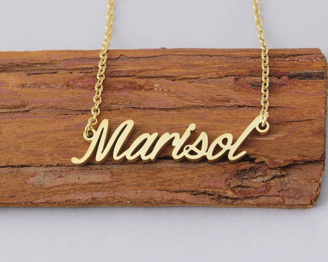 Name Necklace, Personalized Marisol Nameplate Necklace, Name Pendant ...