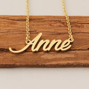 Name Necklace, Custom Anne Name Necklace, Engraved Necklace, Family ...