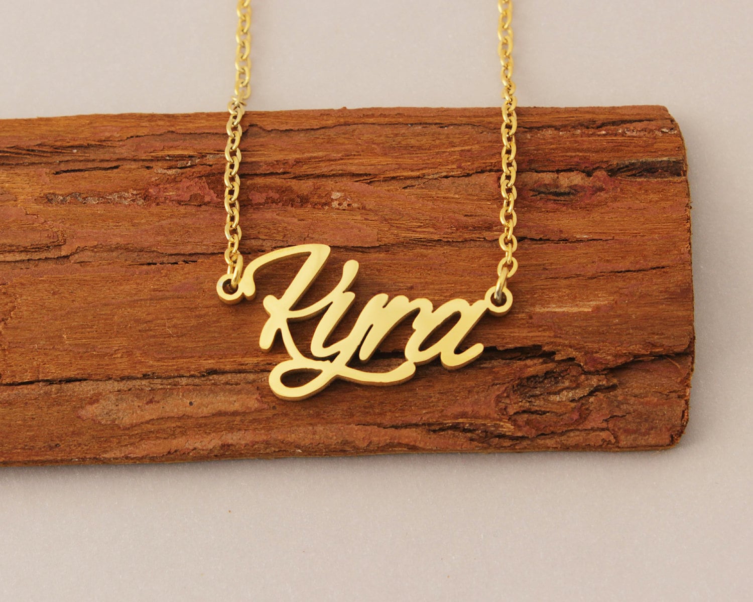 Name Necklace Custom Kyra Name Necklace Dainty Necklace | Etsy