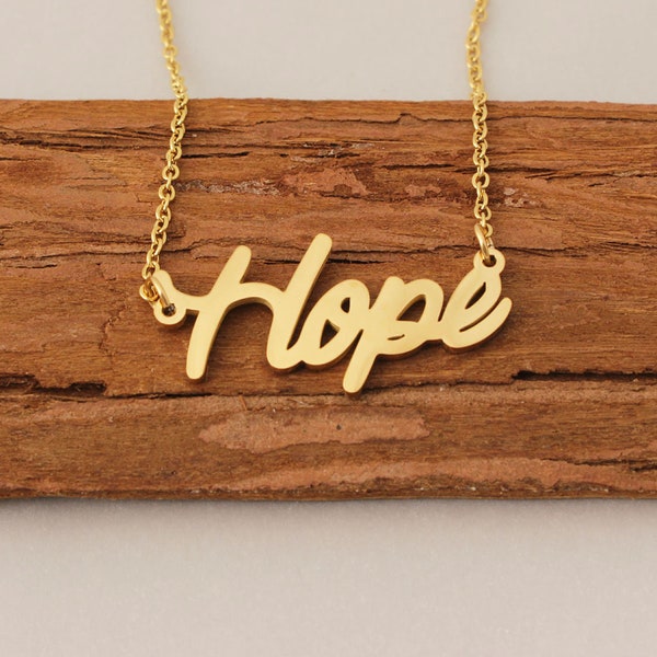 Silver Hope Necklace - Etsy