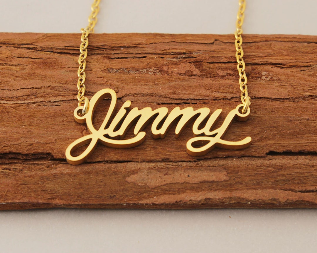 Jimmy Name Necklace, Personalized Necklace for Women, Engraved Necklace ...