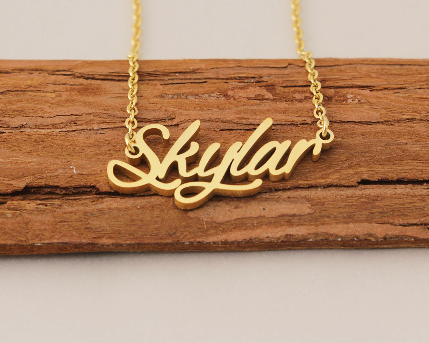 Name Necklace, Custom Dainty Necklace, Personalized Gold Plated ...