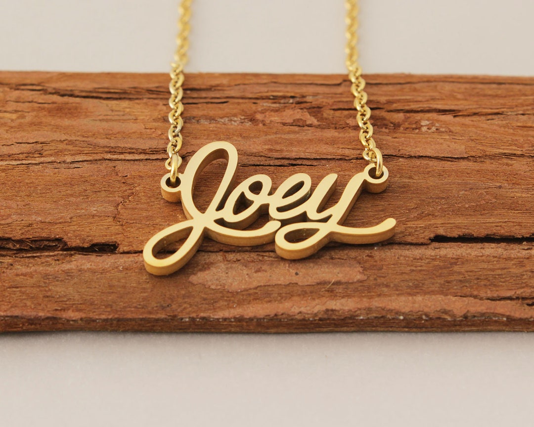 Name Necklace, Custom Joey Name Necklace, Initial Necklace, Name ...
