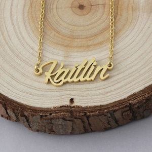 Custom Name Necklace, Sam Nameplate Necklace, Personalized Letter Name ...