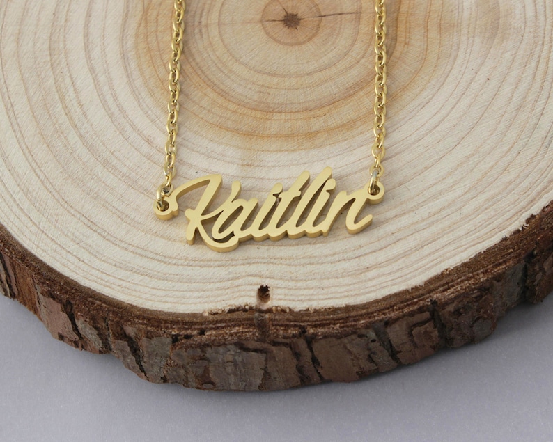 Lexi Name Necklace Custom Initial Necklace Personalized | Etsy