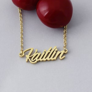 Custom Name Necklace, Helen Name Necklace Gold, Minimalist Necklace ...