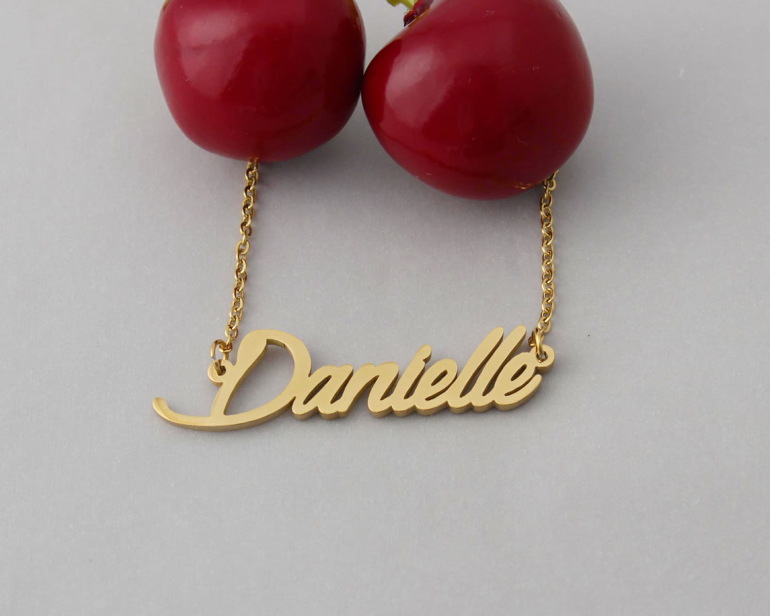 Danielle Name Necklace Personalized Initial Necklace | Etsy