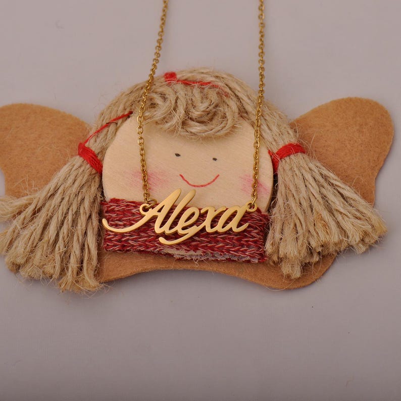 Name Necklace, Alexa Name Necklace Gold, Engraved Any Name on Necklace ...