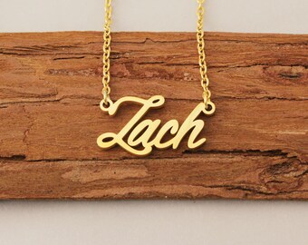 Zach Name Necklace - Etsy
