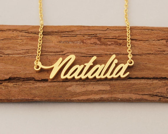 Personalized Name Necklace Dainty Necklace Necklace With Name Perfect Mother Day Necklace Gift for Natalia Etsy