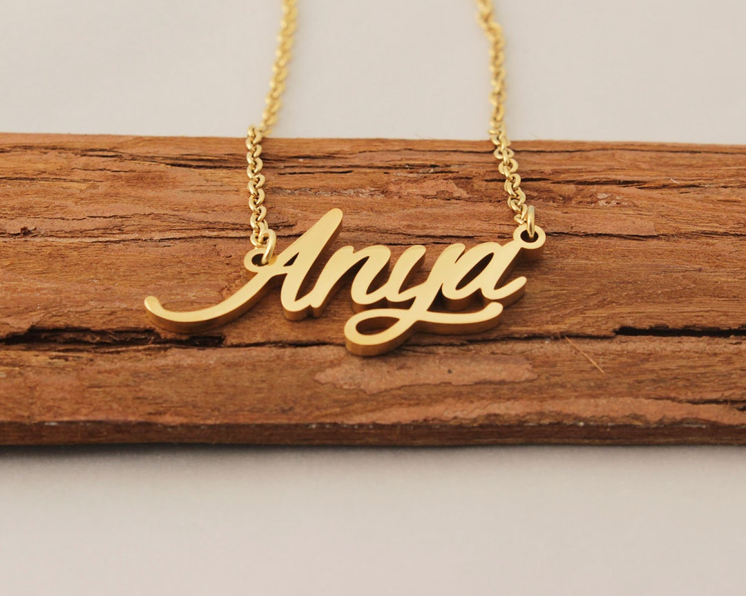 Custom quality Name Necklace Anya Gold